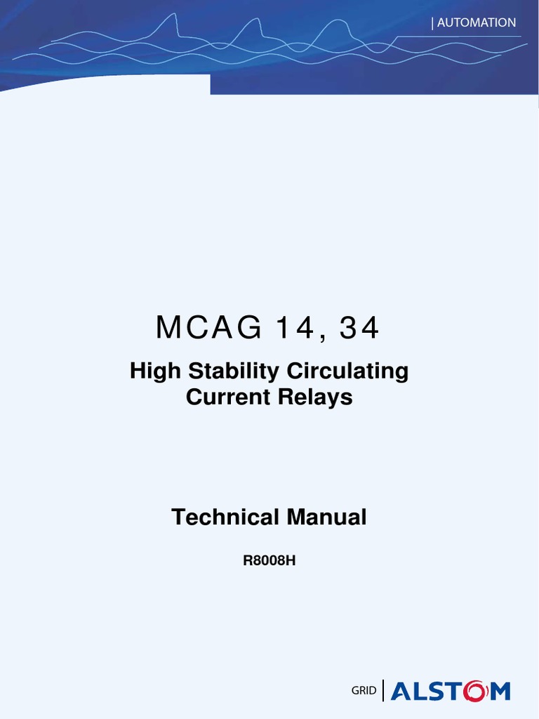 MCAG 14 - 34 Manual PDF | PDF | Relay | Transformer