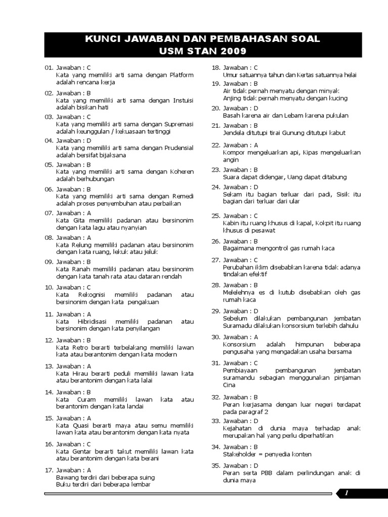 Kumpulan Soal STAN TPA Final | PDF