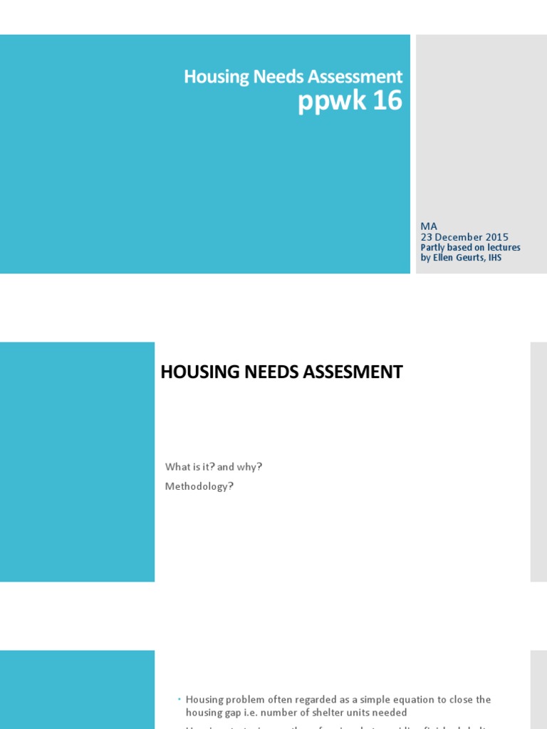Comprehensive Housing Needs Assessment Guide | PDF | Household | Demand