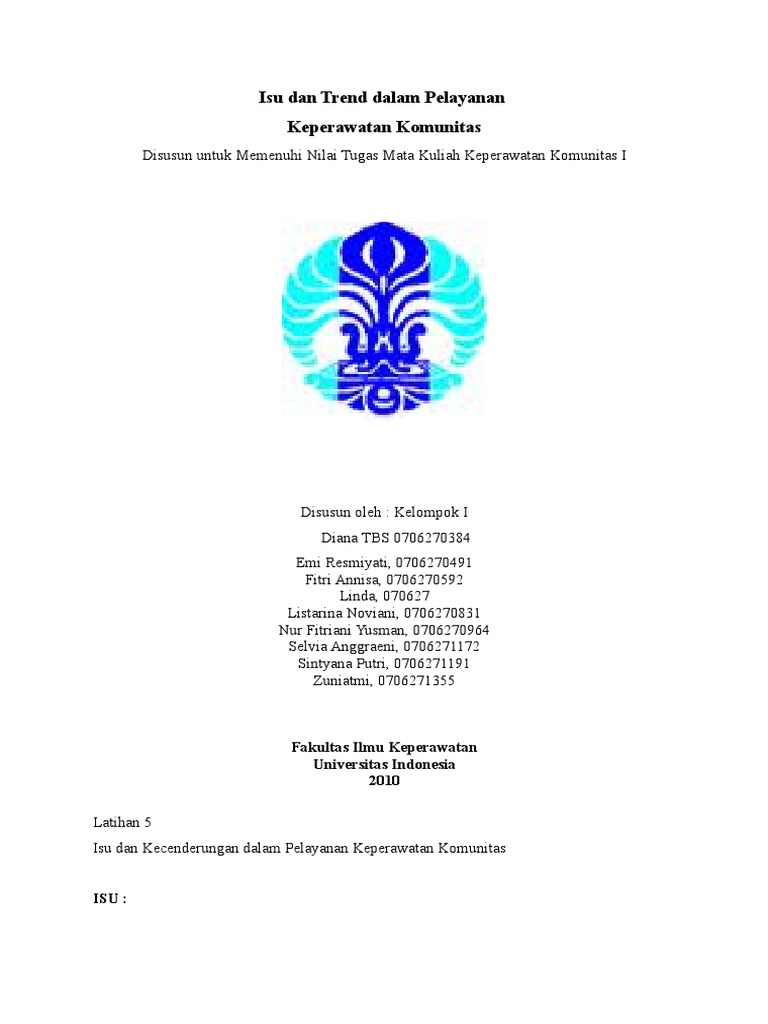 Isu dan Tren Keperawatan Komunitas | PDF