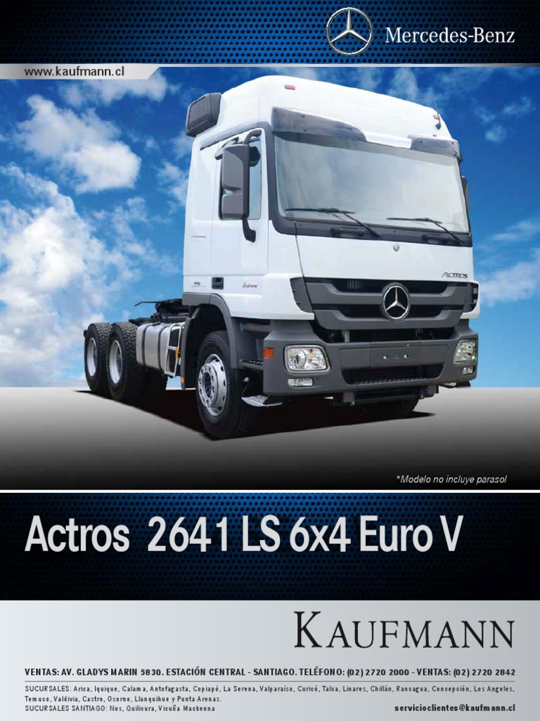 Actros 2641 LS 6X4 | PDF | Eje | Transmisión (Mecánica)