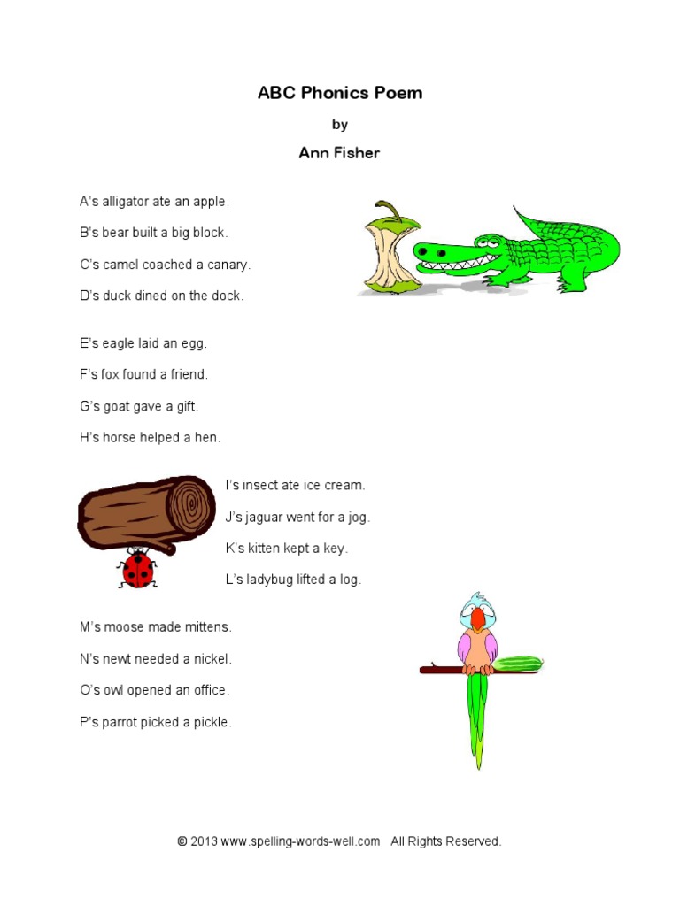 ABC Phonics Poem | PDF