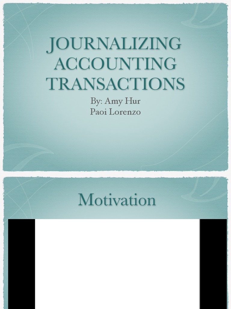 Journalizing Accounting Transactions | PDF | Debits And Credits | Economies