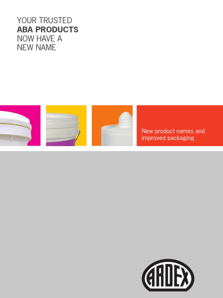 Aba Ardex Rebranding | PDF | Adhesive | Materials