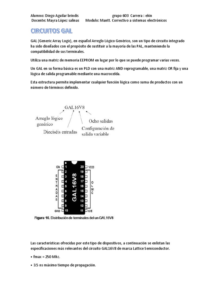 Circuitos Gal | PDF | Ingeniería Informática | Informática