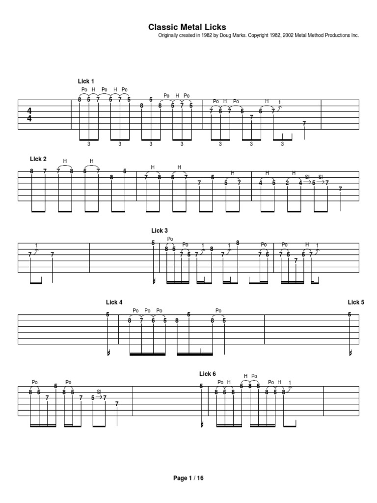 Doug Marks - Classic Metal Licks | PDF | Copyright Law | Law