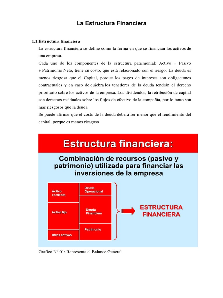 La Estructura Financiera | PDF | Capital de trabajo | Dinero