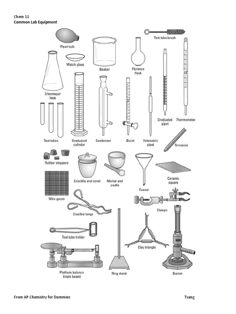 Chem 11 - Safety and Common Lab Equipment | PDF