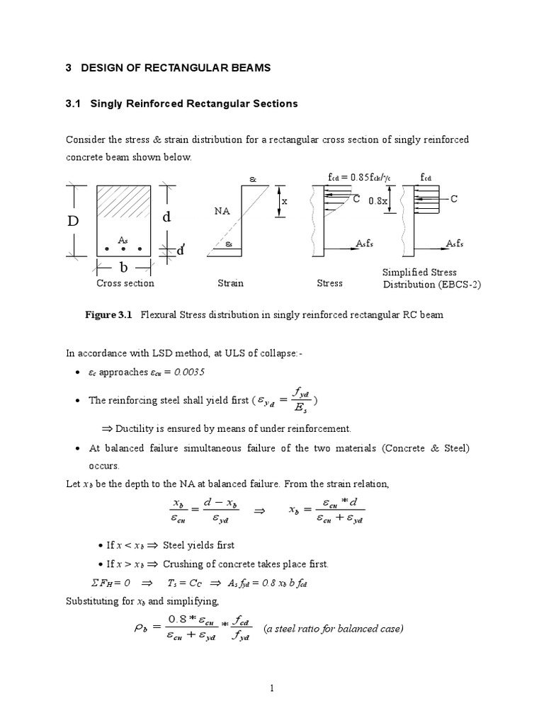 3 Design of Rectangular Beams - Ed1 | PDF | Beam (Structure) | Bending