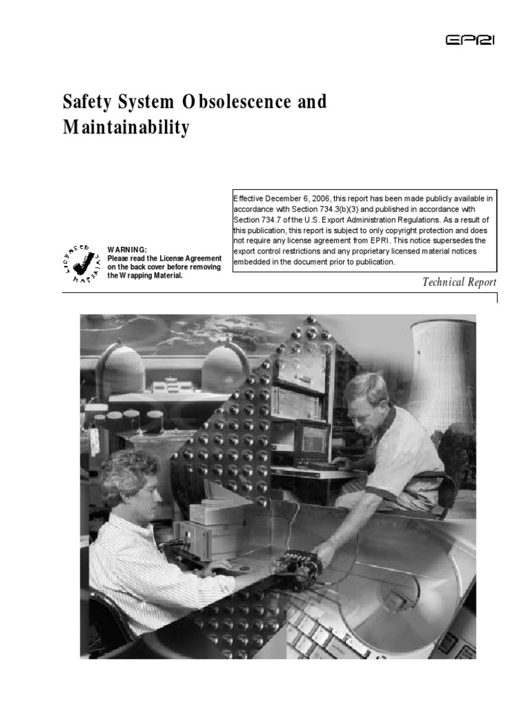 Safety System Obsolescence and Maintainability: Technical Report | PDF ...