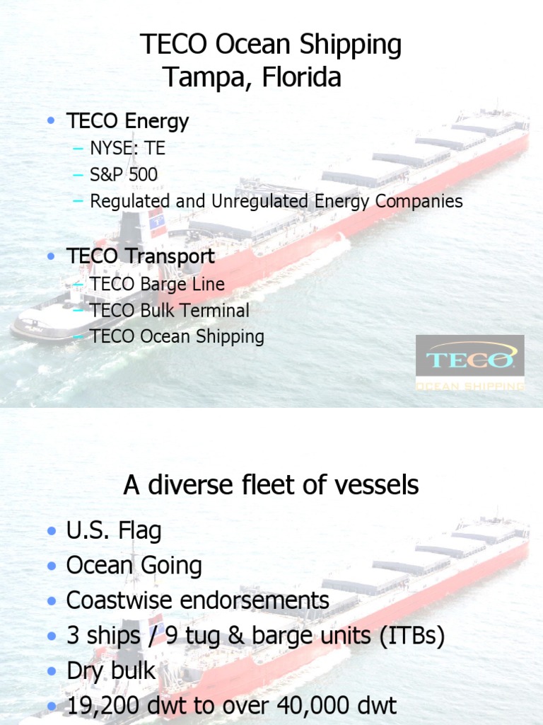 TECO Ocean Shipping Tampa, Florida | PDF | Merchant Marine Act Of 1920 ...