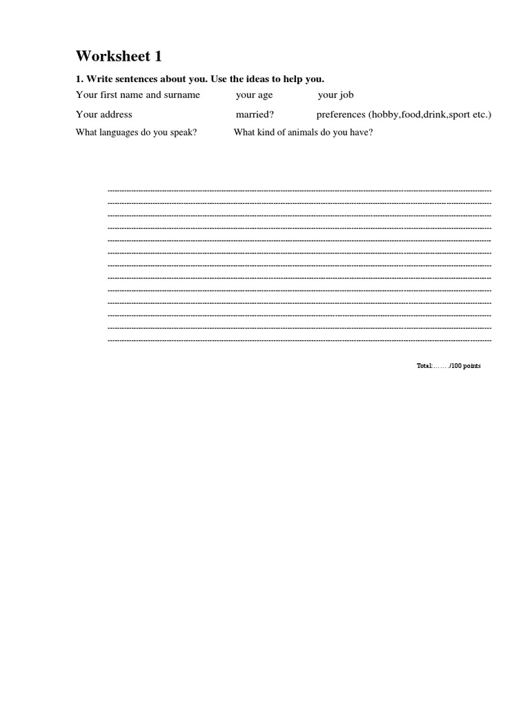 Worksheet 1 | PDF | Communication | Human Communication