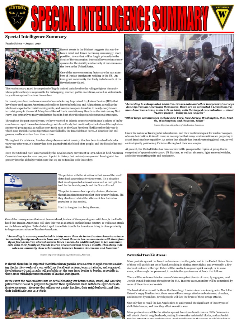 Special Intelligence Summary | PDF | Iran | Militia