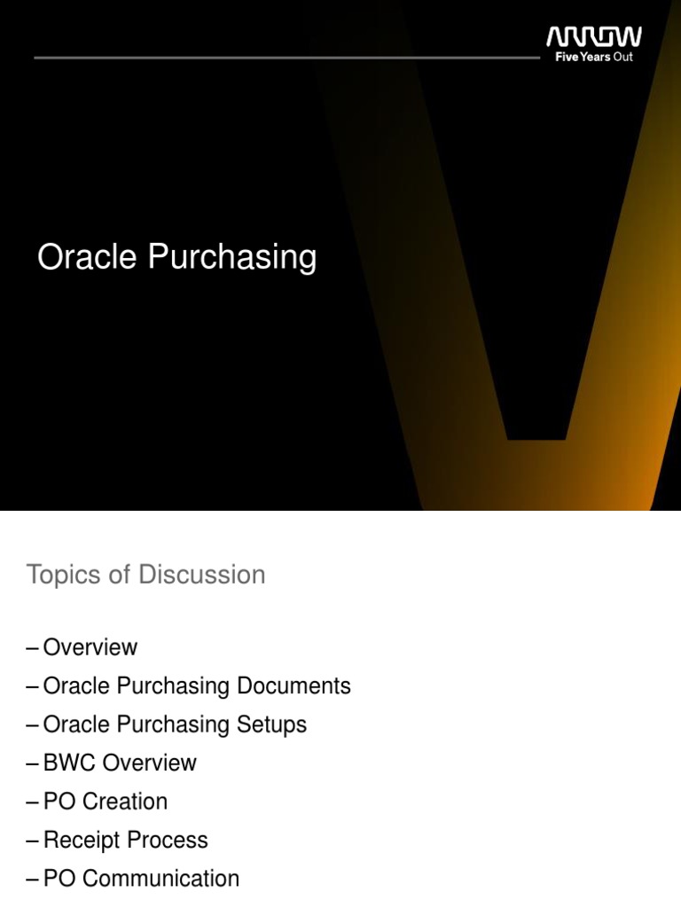 Oracle Purchasing | PDF | Procurement | Service Industries