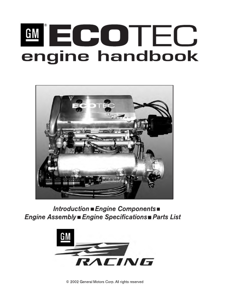 Ecotech Engine Handbook PDF | PDF | Piston | Turbocharger
