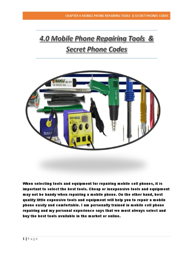Chapter 4 Mobile Phone Repair | PDF | Soldering | Printed Circuit Board