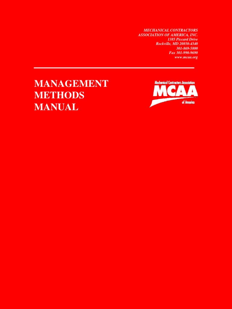 MCAA - Management Methods Manual PDF | PDF | Surety Bond | Joint Venture