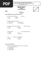 Monthly Test - English - Year 2 | PDF