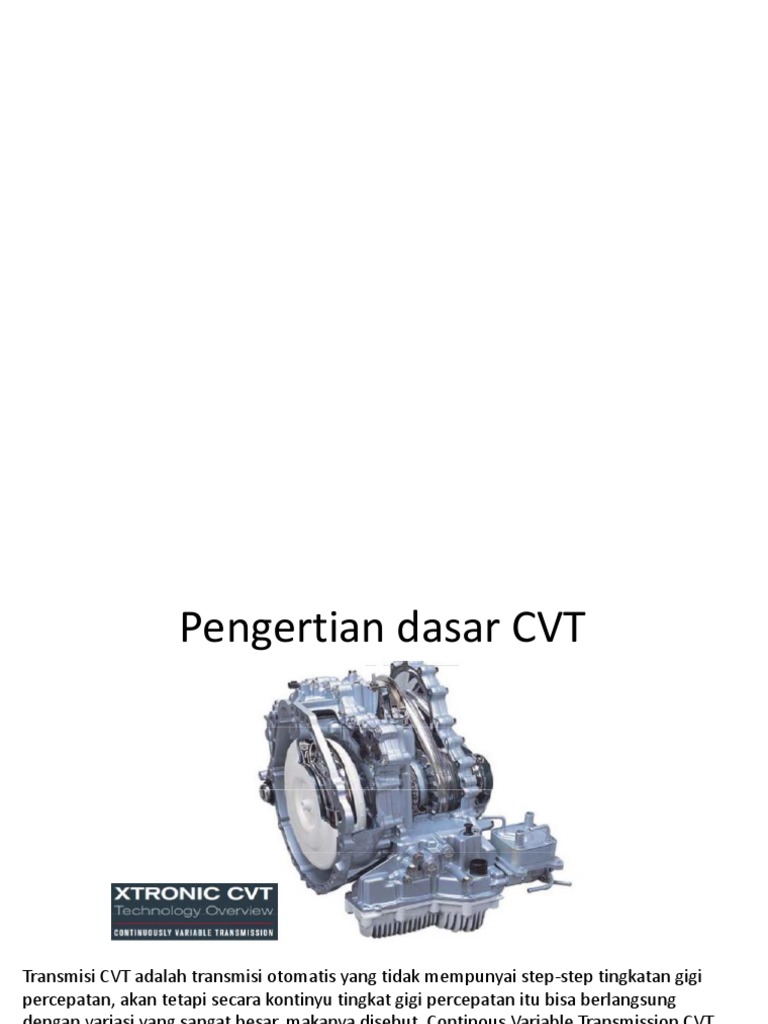 Pengertian dan Fungsi Transmisi CVT | PDF