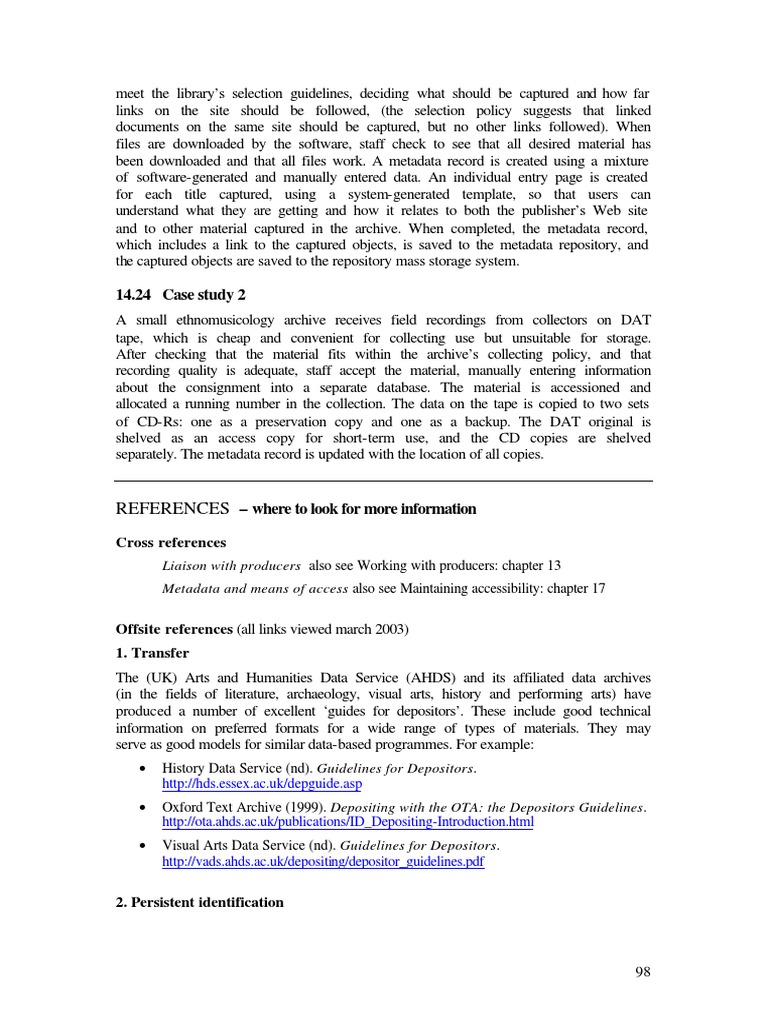 14.24 Case Study 2: References | PDF | Metadata | Archive