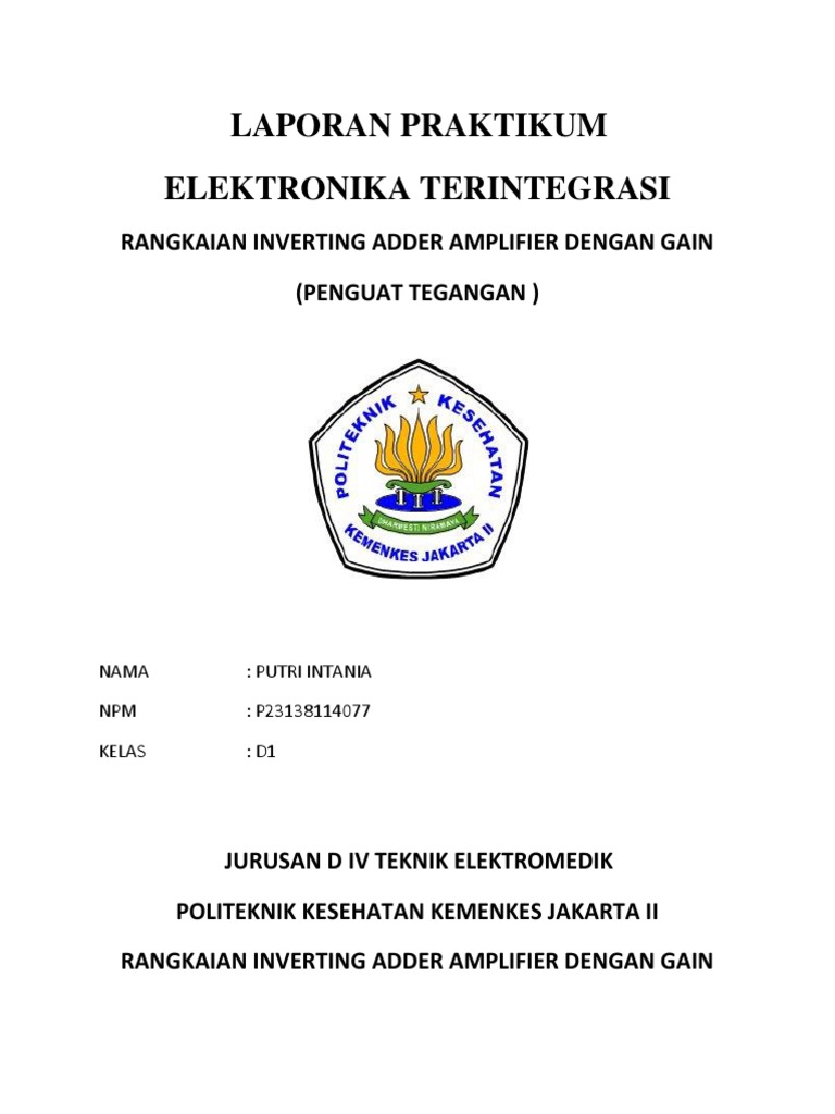 Rangkaian Inverting Adder | PDF | Metode & Bahan Ajar