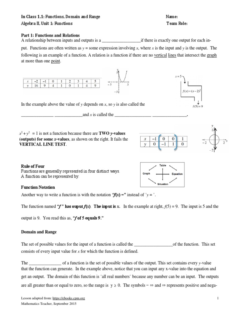 2017-18 in Class 1 1 Functions | PDF | Function (Mathematics) | Mathematical Objects