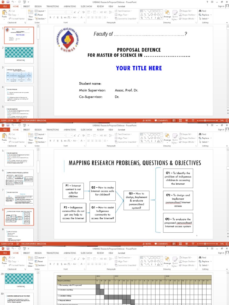 UNIMAS Proposal Defense Powerpoint Sample | PDF