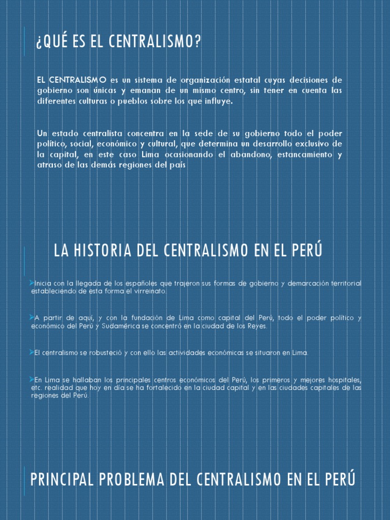 ¿Qué Es El Centralismo? | PDF | Lima | Perú