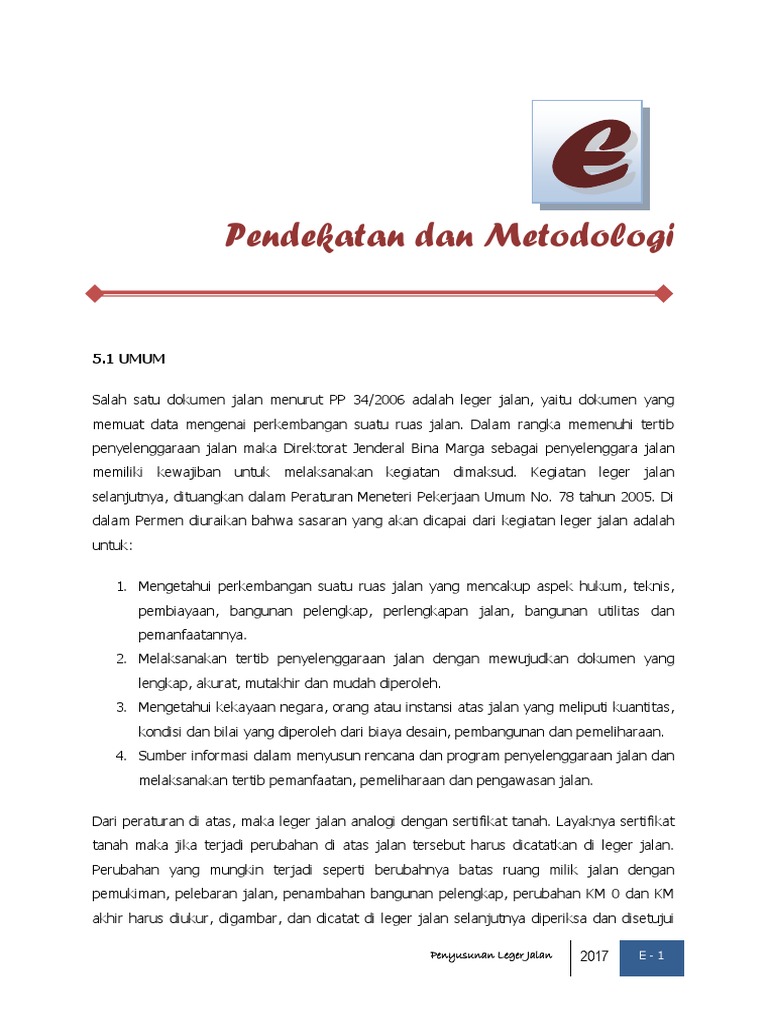 Metodologi Leger Jalan | PDF