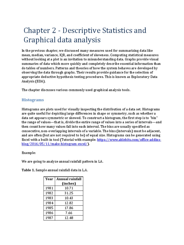 Chapter 2-Descriptive Statistics | PDF | Quantile | Histogram