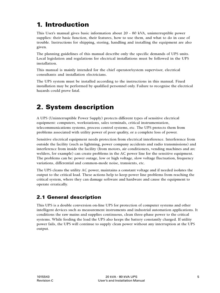 Powerware 9305 20-80 Kwa PDF | PDF | Power Inverter | Mains Electricity