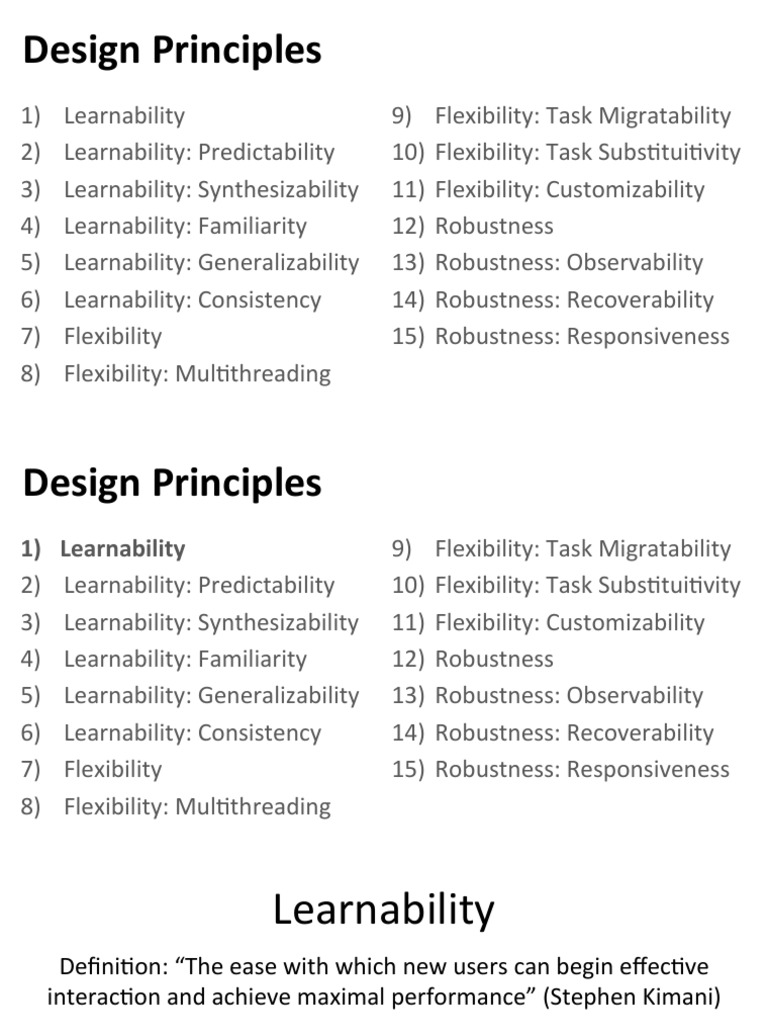 HCI Design Principles | PDF | Human–Computer Interaction | Areas Of Computer Science