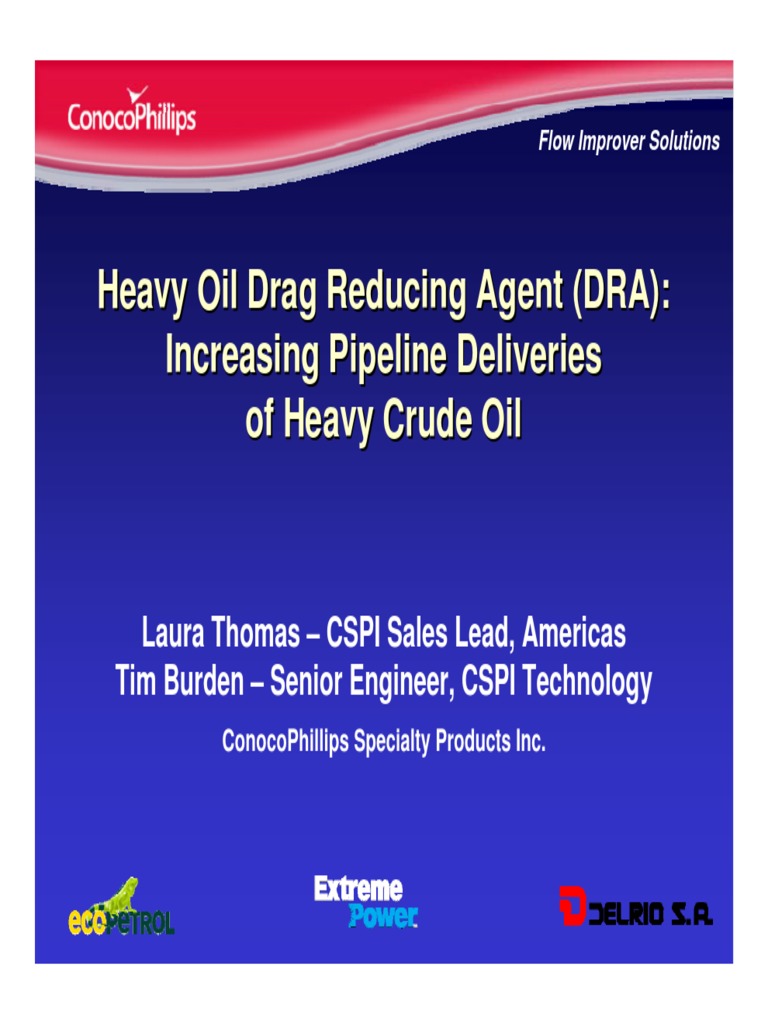 Heavy Oil Drag Reducing Agent PDF | PDF | Barrel (Unit) | Petroleum
