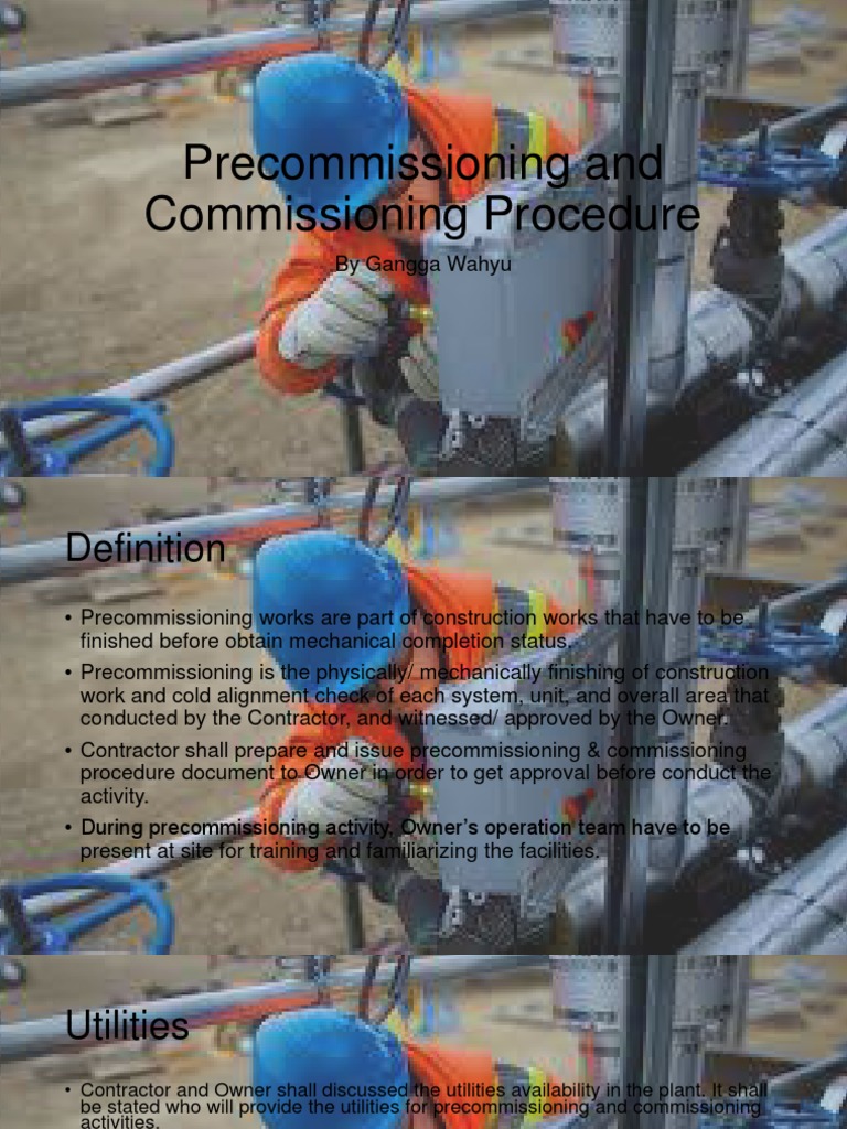 Precommissioning and Commissioning Procedure | PDF | Natural Gas ...