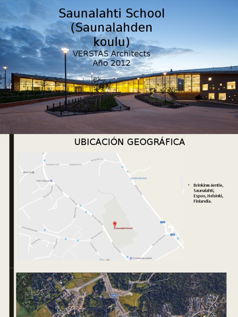 Escuela Saunalahti: Arquitectura y Educación | PDF
