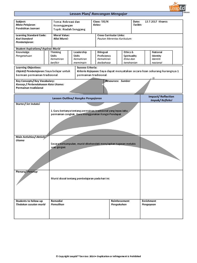 RPH 13julai2017 Permainan Tradisional Wau | PDF