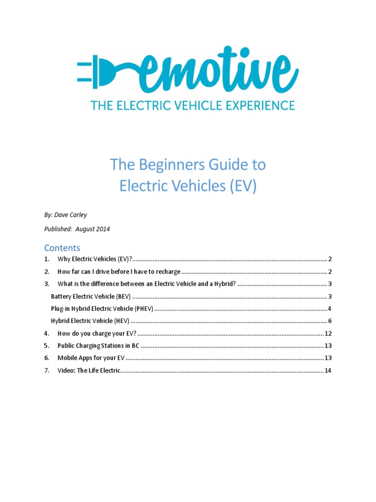 Beginners-Guide Final Sept2 2014 | PDF | Plug In Hybrid | Hybrid ...