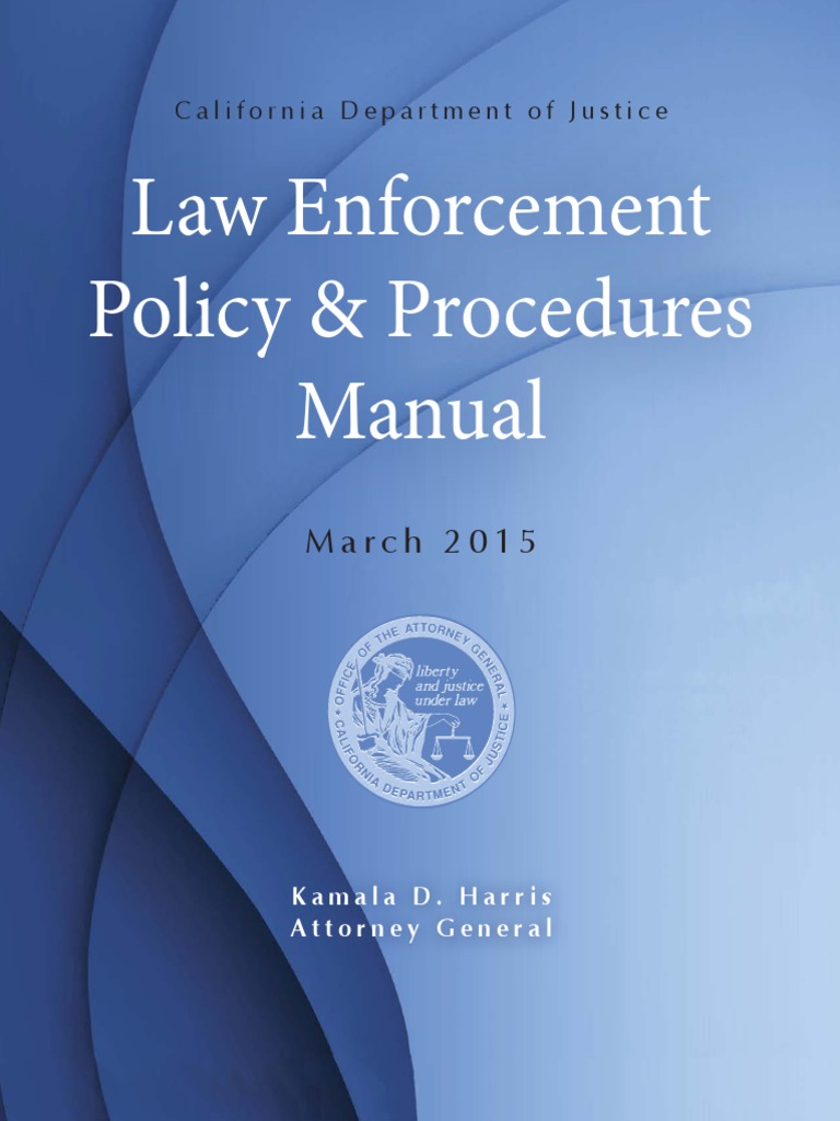 Doj Law Enforce Policy Procedures Manual | Concealed Carry In The ...