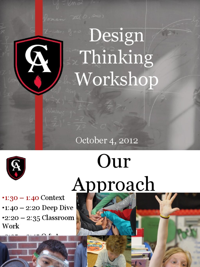 Design Thinking Workshop Agenda | PDF | Design Thinking | Creativity