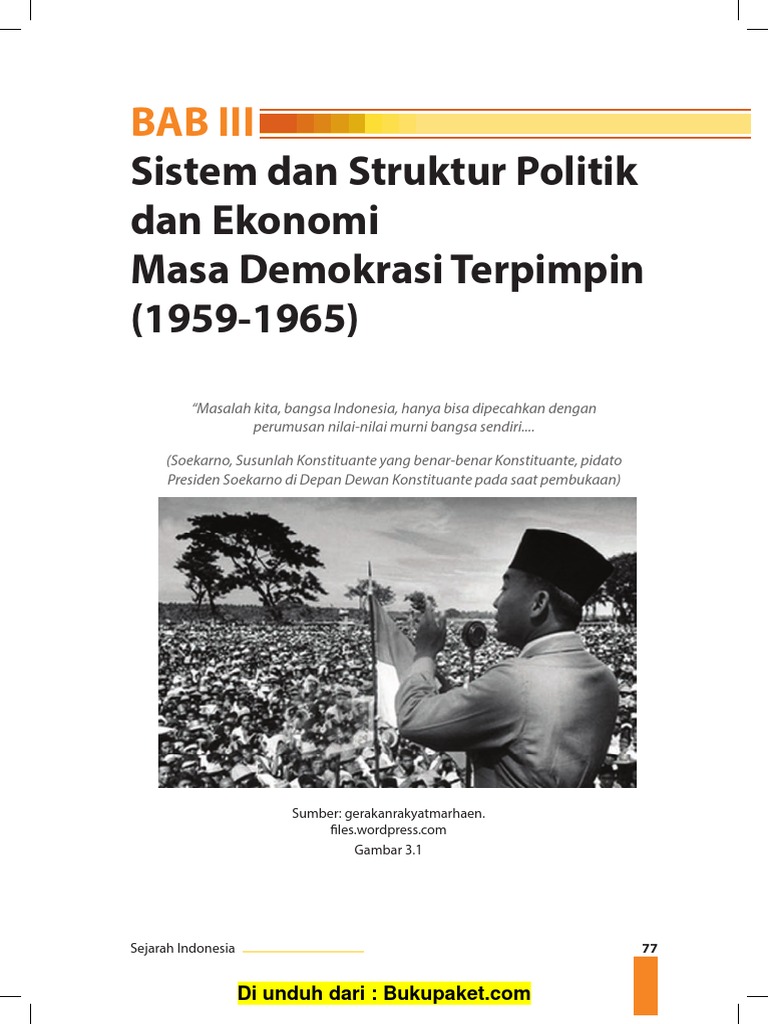 Bab 3 Sistem Dan Struktur Politik Dan Ekonomi Masa Demokrasi Terpimpin (1959-1965).Rtf.rtf