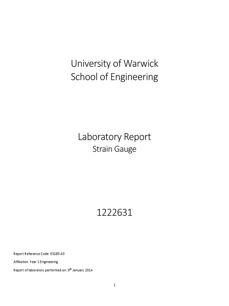 Strain Gauge Lab Report | PDF | Amplifier | Operational Amplifier