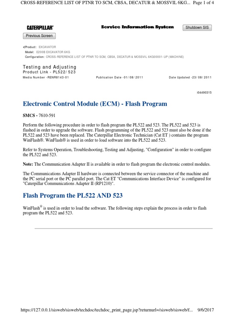 Electronic Control Module (ECM) - Flash Program | PDF | Adobe Flash | Office Equipment