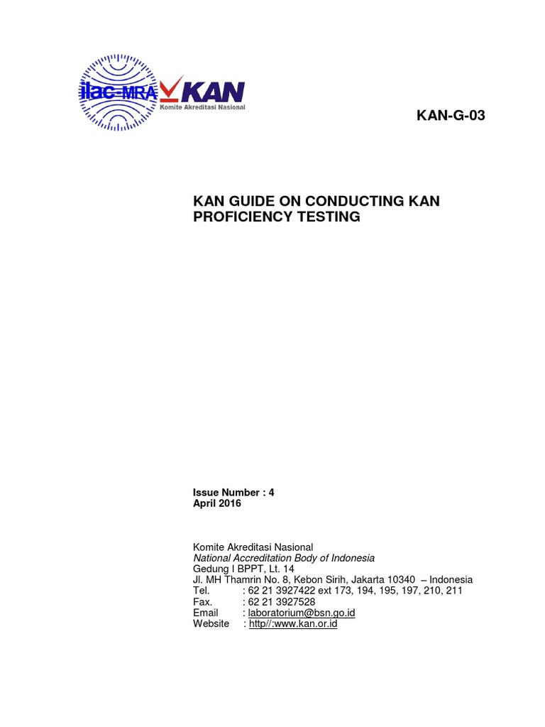 Guide to Conducting Proficiency Testing Programs: An Overview of the ...