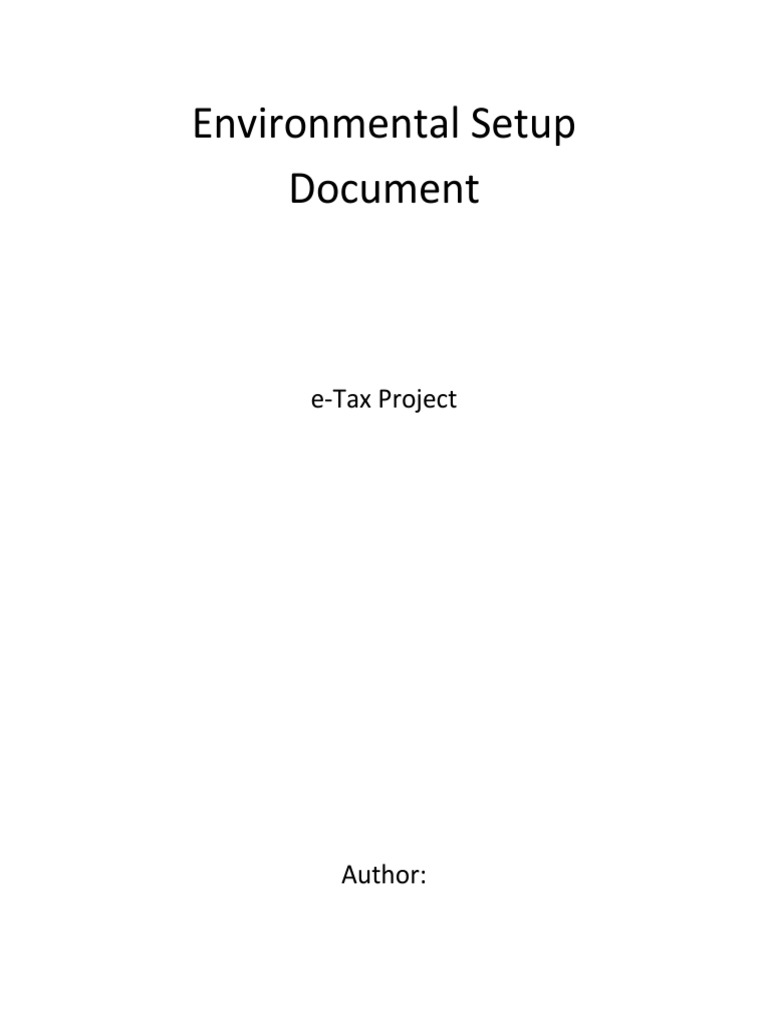 Environmental Setup Document | PDF | My Sql | Apache Http Server