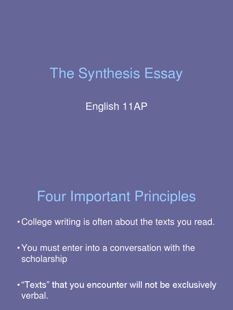 32 - The Synthesis Essay Revised PDF | PDF