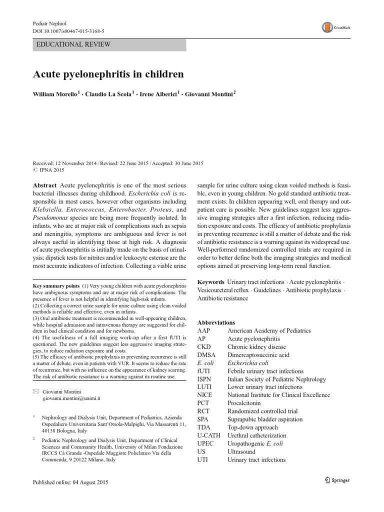 Acute Pyelonephritis | PDF | Urinary Tract Infection | Medicine