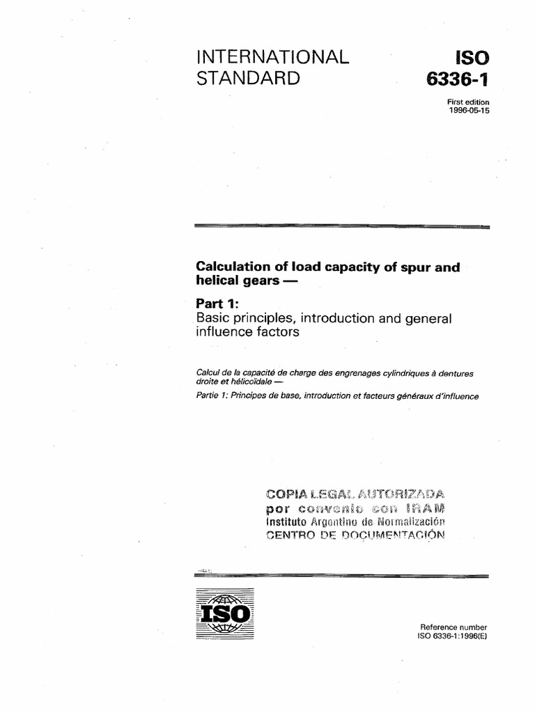 Iso6336 1 96 PDF | PDF