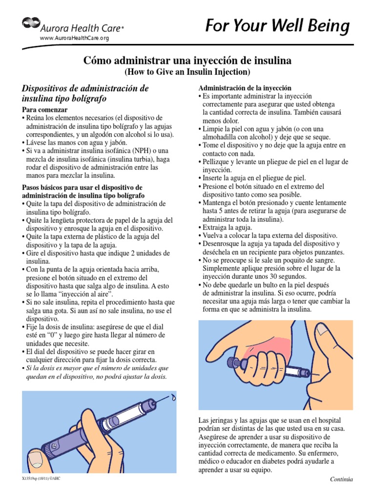 Cómo Administrar Insulina | Inyección (medicina) | Jeringuilla