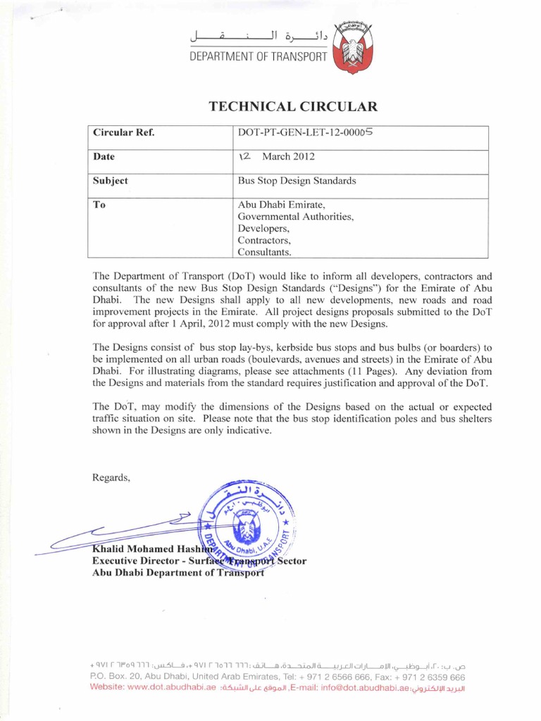 DoT Technical Circular-Bus Stop Design Standard Drawings 21feb2012 ...