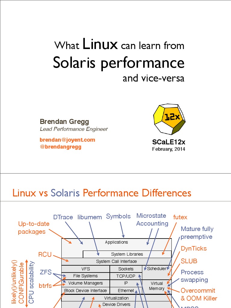 SCaLE Linux Vs Solaris Performance2014 PDF | PDF | Scheduling (Computing) | Operating System